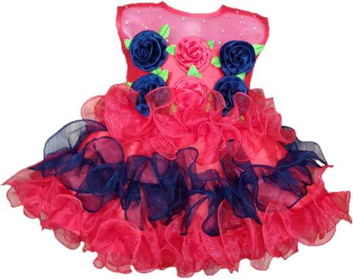 Buy Maruf Girls Red Cotton Blend Fit and Flare Dress 9 - 12 M Online at Best Prices in India ...