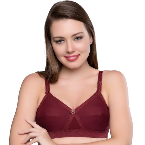 Buy TRYLO KRUTIKA PLAIN WOMEN'S NON-WIRED NON-PADDED FULL COVERAGE 100% COTTON BRA KRUTIKA PLAIN ...