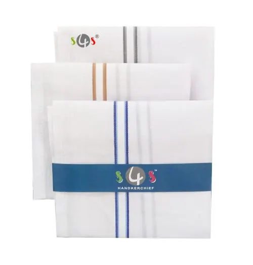 Buy S4S 100% Cotton Essential Handkerchiefs Hanky For Men, White ...