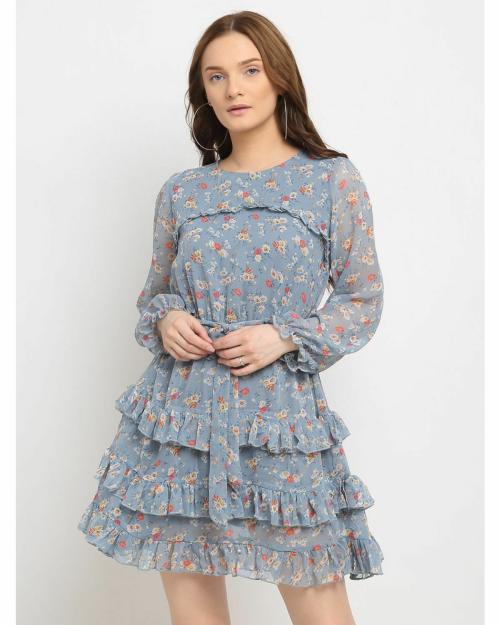 Buy La Zoire Tiered Floral Elasticated Dress Online at Best Prices in ...