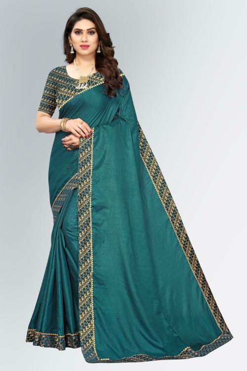 Buy SAREYA VEELA Rajshahi Women Light Blue Self Design Cotton Blend ...