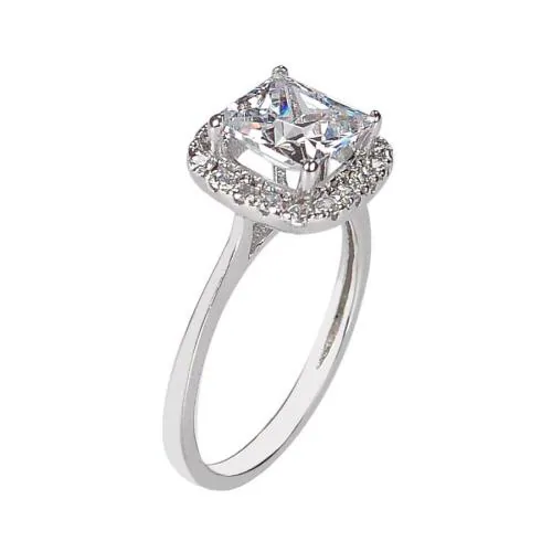 Buy 925siller Sterling Silver Beautiful Square Shape Ring Online at ...