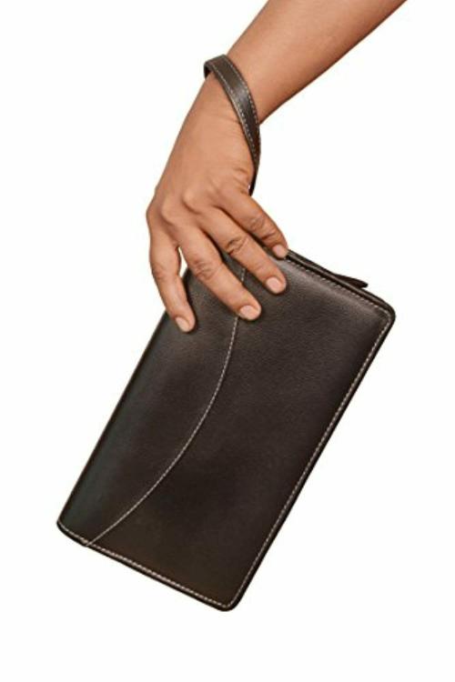 Buy Sukeshcraft Black Synthetic Multiple Cheque Book Holder With Wrist ...