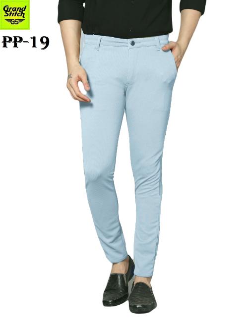 Buy GS GRAND STITCH Mens Lycra Peanut fabric Trouser Pant Online at ...