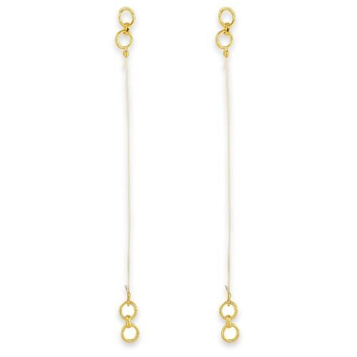 Buy Accessher Brass Plastic Material Earring Support Ear Chain For ...