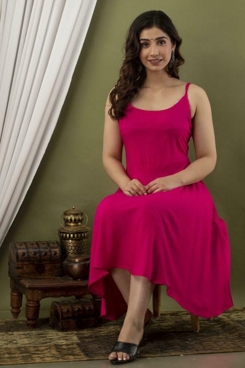 Buy Surhi Women Red Solid Rayon Gown Dress Online at Best Prices in India - JioMart.