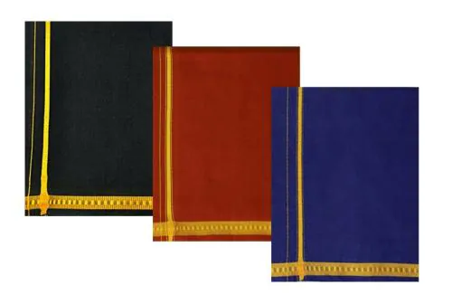 Buy TAVASU Pentex Swamy 02m Colored Cotton Dhoti -Pack of 03 Dhotis of ...