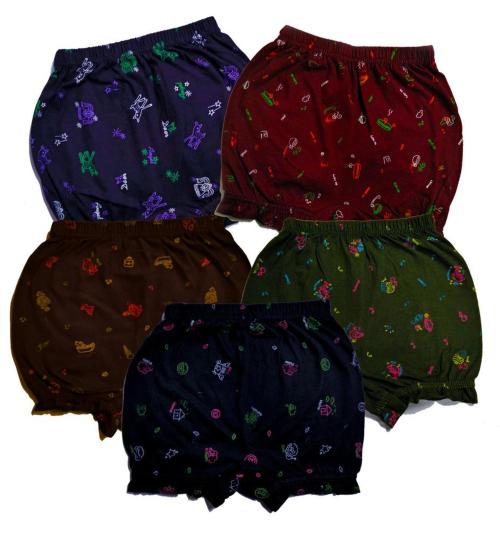 Buy Hap Girls Cotton Printed Pack Of 5 Bloomers ( 8 Years-9 Years ...