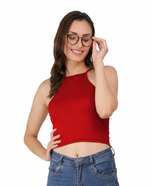 Buy AD2CART Women Maroon Solid Square Neck Sleeveless Top Online at Best Prices in India - JioMart.
