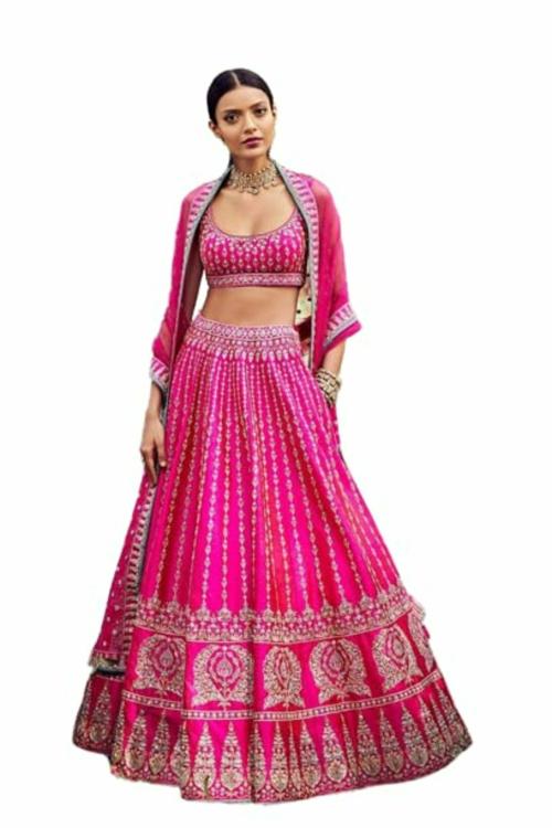 Buy JYESHTA Satin Embroidery Work Lehenga with Choli and net fabric ...
