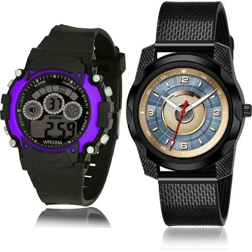 Buy GROOT Classical Rich Kids Black Colour Analog And Digital Plastic ...