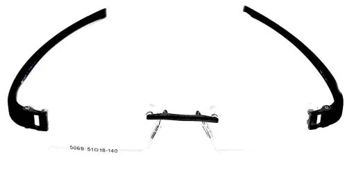 Buy Rsinc Black Metal Rimless Spectacle Frame Online at Best Prices in ...