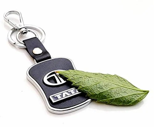 Buy MorningVale Leather Car Logo Keychain for Tata Key Chain ...