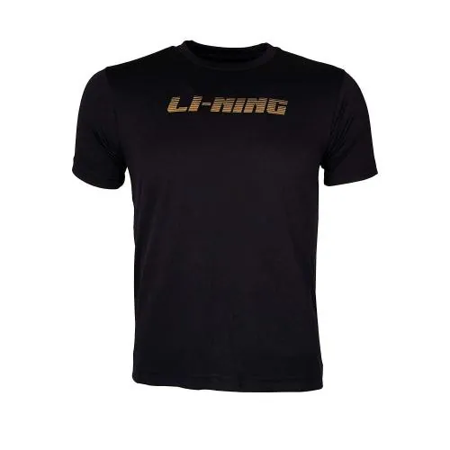 Buy Li-Ning Unisex Black Logo Print 100 Percent Polyester Tennis Shirt ...