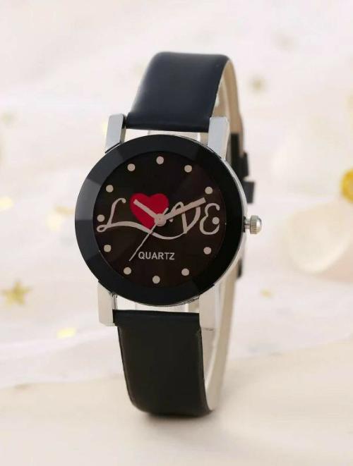 Buy Stojira Analog Black Dial Black Strap Wrist Watch For Women And ...