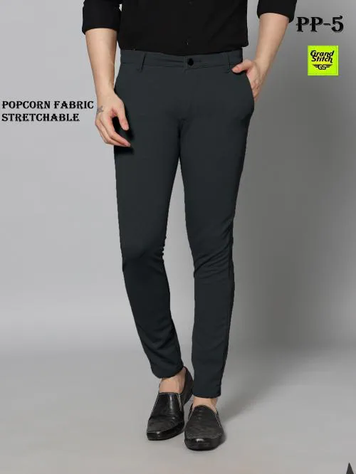Buy GS GRAND STITCH Mens Lycra Peanut fabric Trouser Pant Online at ...