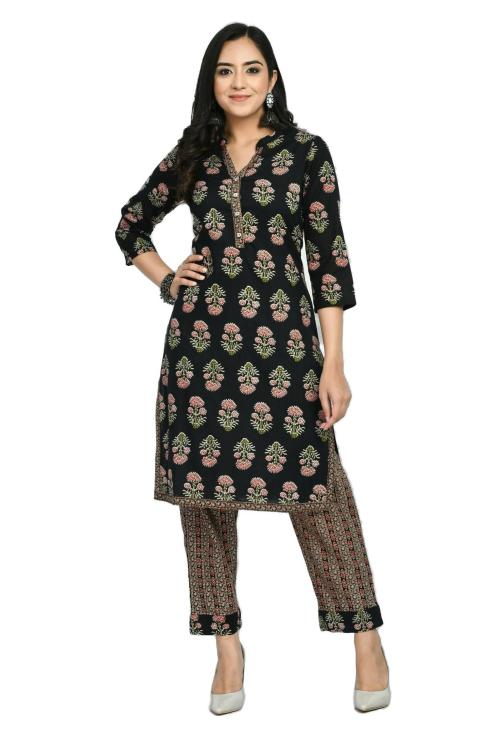 Buy NEEL & NED BLACK COTTON KURTA WITH PENT Online at Best Prices in ...