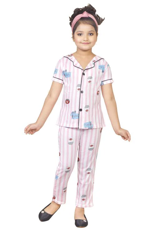 Buy Burbn Girls Printed Cotton Nightsuit set Online at Best Prices in ...