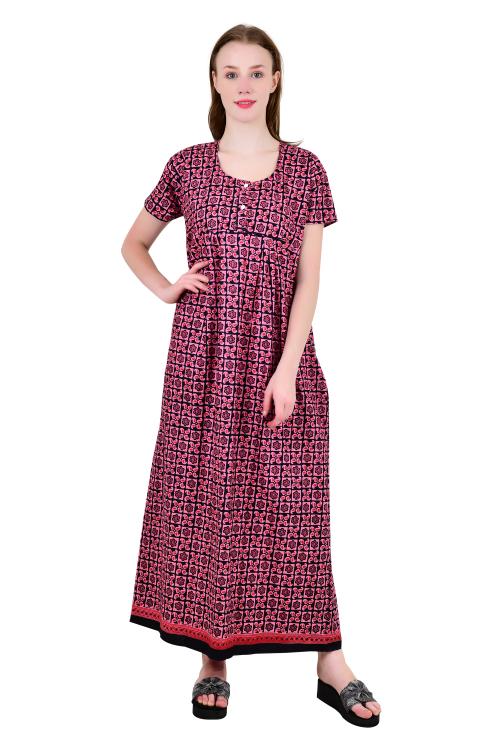 Buy Redglo Women's Cotton Printed Nighty / Night Wear/ Super Soft ...