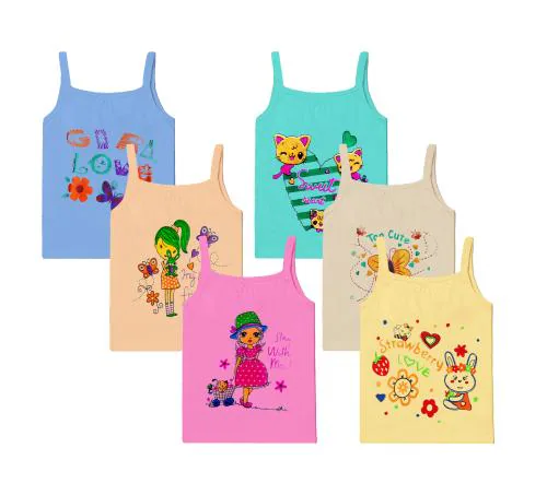 Buy Akido Junior Regular Fit Cotton Printed Sleevless Slips/Vest/Sando ...