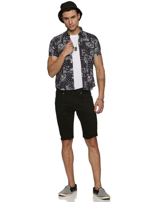 Buy Harnod Mens Printed Casual Beach Wear Pure Cotton Cut Away Collar ...