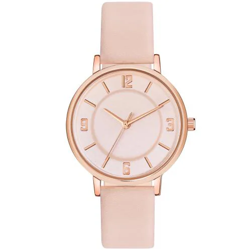 Buy Zabby Allen Peach Leather Belt Analog Women Watch For Girls Online ...
