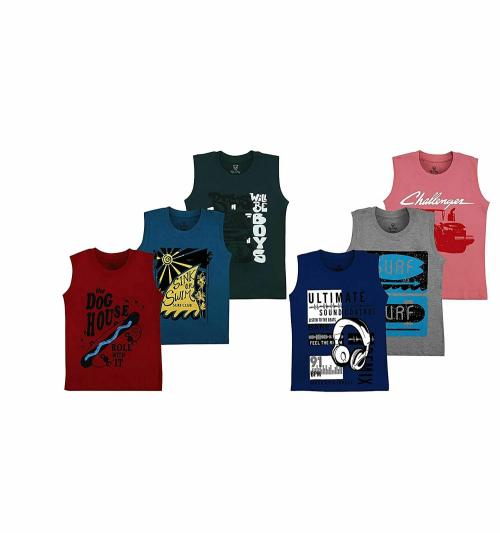 Buy PIP N PAP Boys Multicolor Cotton T-Shirt (Pack of 6) Online at Best ...