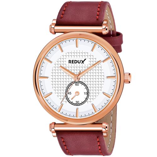 Buy Redux MW-355 White Dial PU Strap Analog Watch for Men's Online at ...