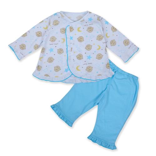Buy Baby Moo Blue Cotton Sweet Dreams Full Sleeves Top Pyjama Night ...