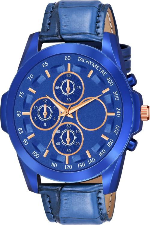 Buy MIVAAN Analog Blue Dial Blue Strap Watch for Men Online at Best ...