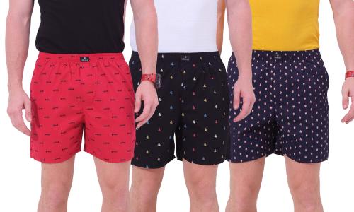 Buy Men Boxer Shorts/ Boxers Back Pocket Printed 10304Large Online at ...