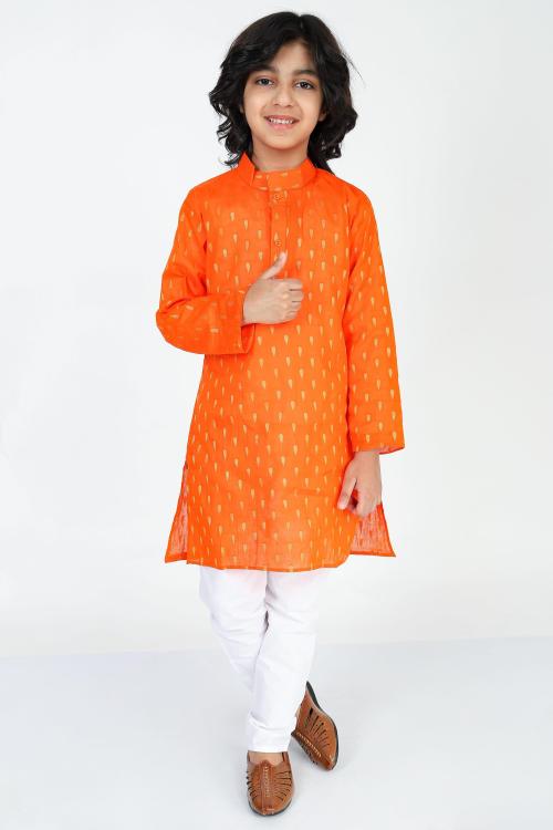 Buy Vesham Boys Red, White Cotton Blend Single Kids' Ethnic Sets Online ...