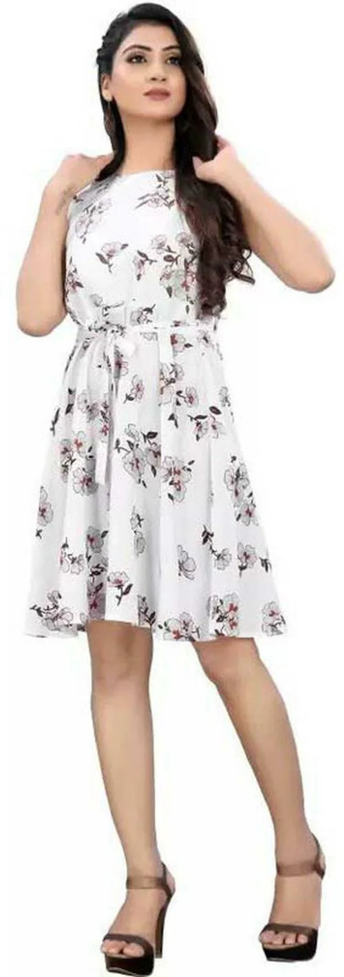 Buy SHREE INFINITY EXPORT Multicolor Printed Crepe Dress Online at Best Prices in India - JioMart.