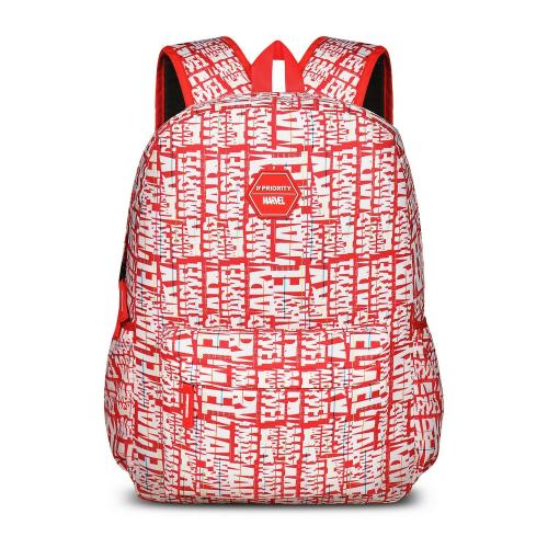 Buy Priority Red Polyester Printed College Backpack For Unisex ...