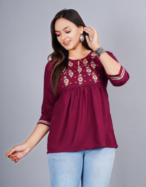Buy Hegza Casual Embroidered Women Top Online at Best Prices in India - JioMart.