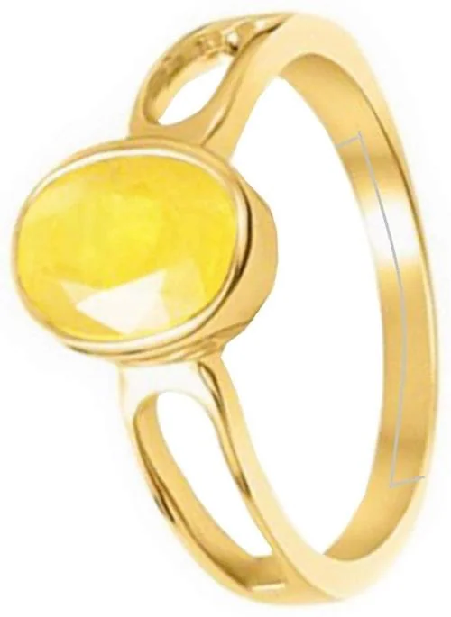 Buy Chopra Gems & Jewellery Gold Plated Brass sapphire Pukhraj Stone ...