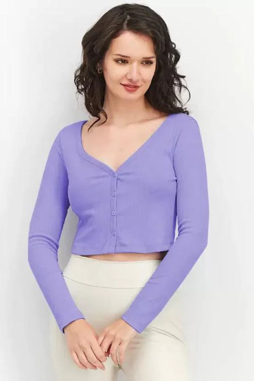 Buy MAJESTIC FASHION Lycra Blend V Neck button Full Baju Casual Solid ...