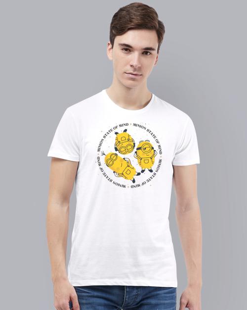 Buy Young Men Minions Printed White Tshirt Online at Best Prices in ...