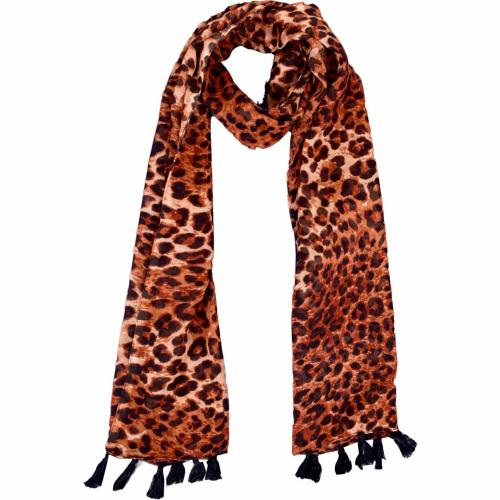 Buy S.Lover Women Animal Print Chiffon Stole (180) Online at Best ...