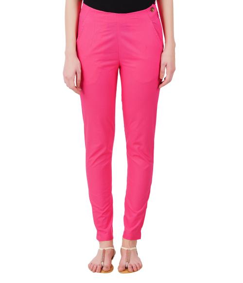 Buy Happy Bunny 100% Cotton Women Straight Pant Cotton_Hot Pink_XXL ...