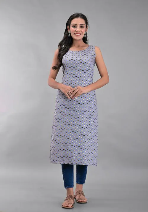 Buy Maquien Women's Rayon Printed Straight Kurti Online at Best Prices ...
