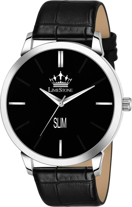 Buy LIMESTONE Analog Black Dial Black Strap Watch For Men (LS2985) Online at Best Prices in ...
