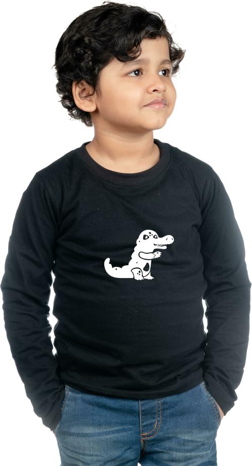 Buy Chombookaa Unisex Black Solid Full Sleeve Cotton Jersey Jersey Tshirt (3-4Y) Online at Best ...