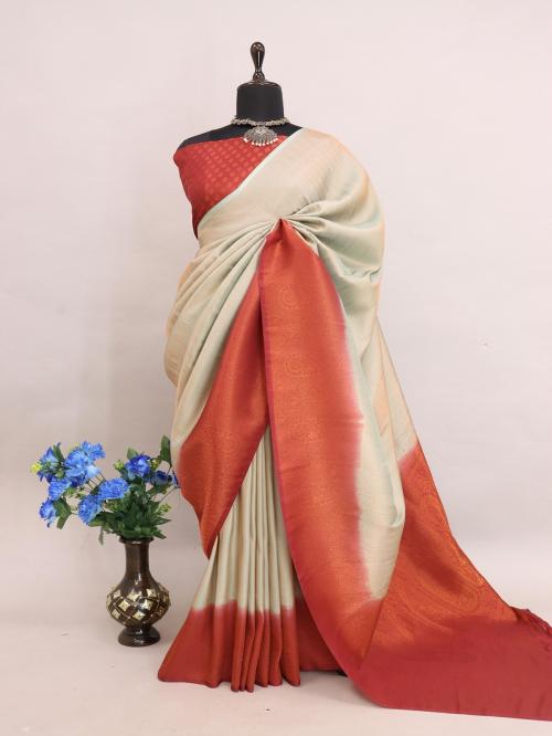Buy Saree Exotica Soft Silk Red Colour Grand Kubera Pattu & Rich Pallu ...