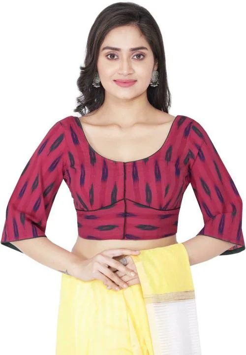 Buy RENE Women Multicolor Woven Design 100% Cotton Blouse Online at ...