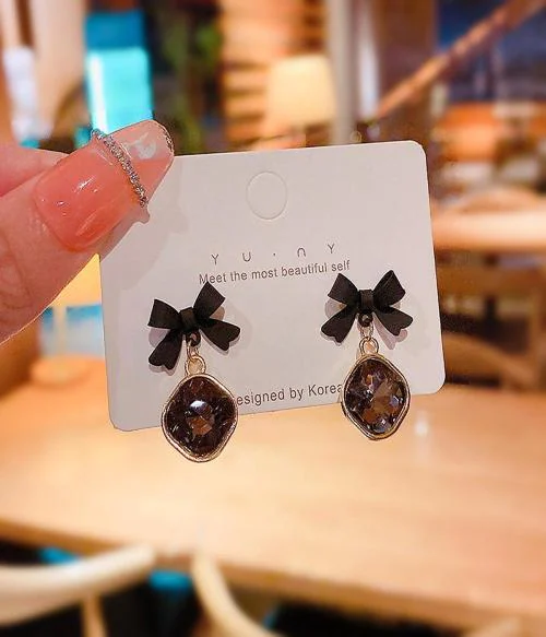 Buy DESTINY JEWEL'S Gold Plated Korean Style Summer Crystal Bow Knot ...