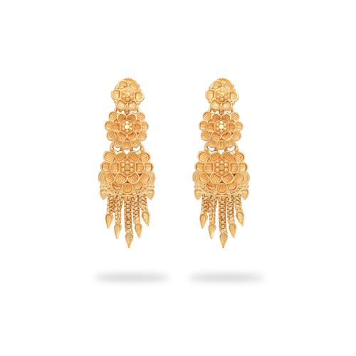 Buy arch fashion Traditional Gold Platted Long Earring ERG1595 Online at Best Prices in India ...