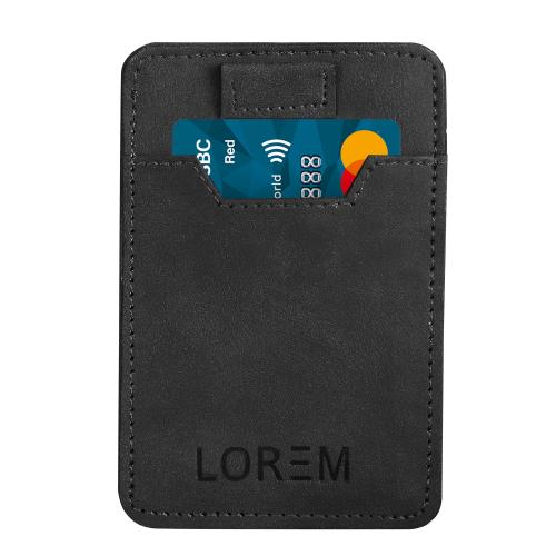 Buy LOREM Black Mini Wallet For ID, Card Holder & Currency With Strap ...