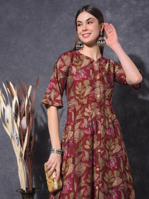 Buy Mamoose Women's MAROON Colour Kurti Online at Best Prices in India ...