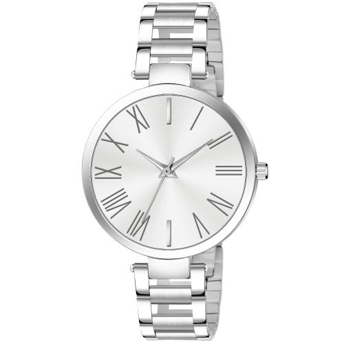 Buy Zabby Allen Silver Round Dial And Silver Stainless Steel Chain ...